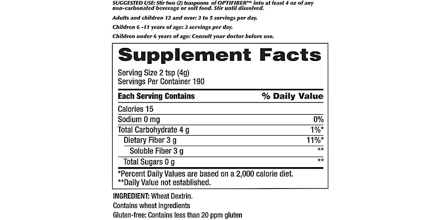 Kirkland Signature OPTIFIBER Sugar Free Favor