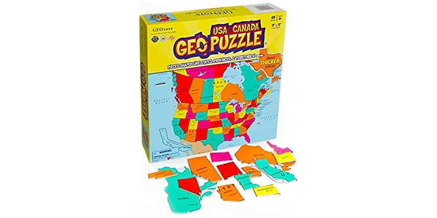 GeoPuzzle USA and Canada - 69PC Jigsaw