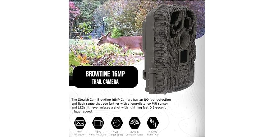 Stealth Cam Browtine 16MP Trail Camera (4 pk)