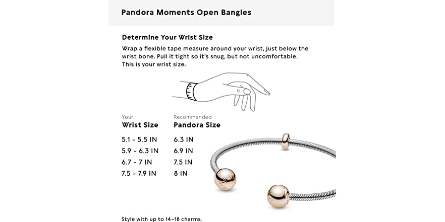 Pandora 588291-3 19cm, 7.5 inches Pandora Snake Chain Sty (Open Box)