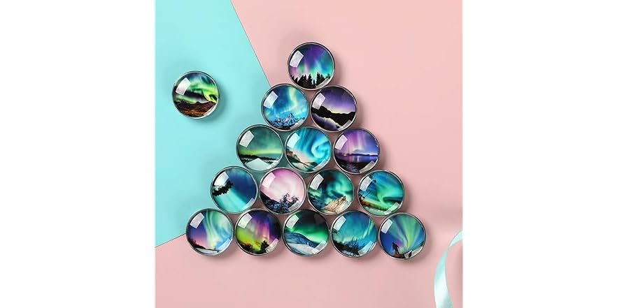 16pcs Crystal Glass Refrigerator Magnets