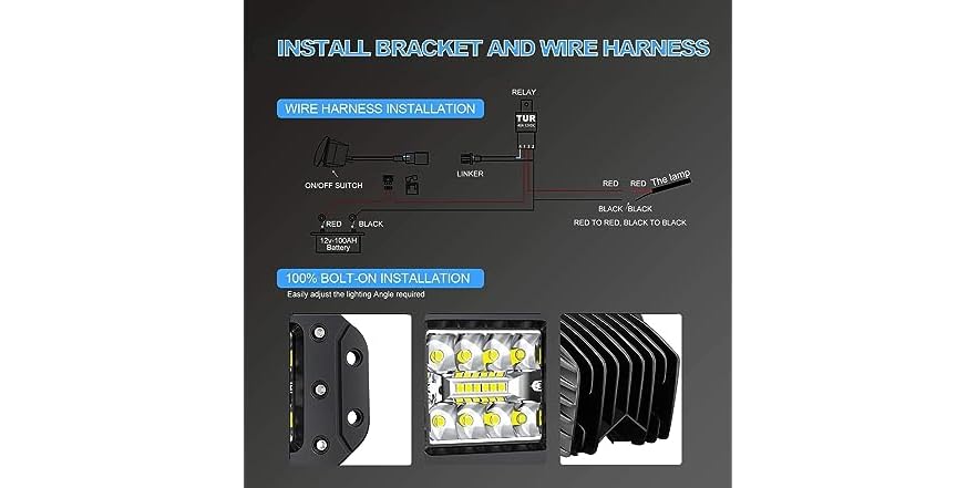 LED Light Bar TURBO SII 4Pcs Lights Cube Pods