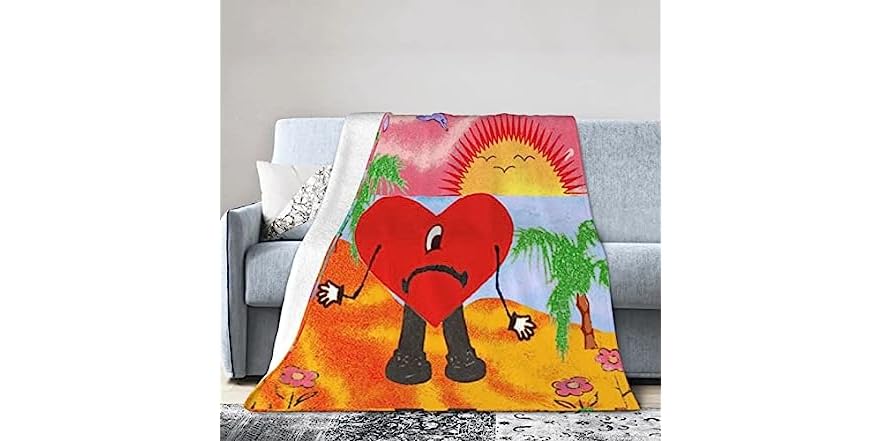 Sad Heart Throw Blanket 50''x40''