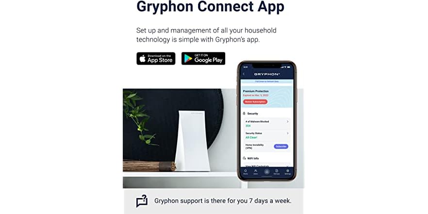 Gryphon Tower (1-Pack) Adv Security Mesh WiFi Router