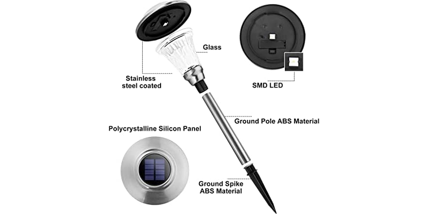 Solpex 8 Pack Solar Path Lights