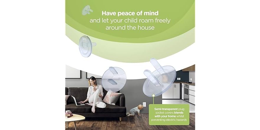 72 Pack Clear Outlet Covers