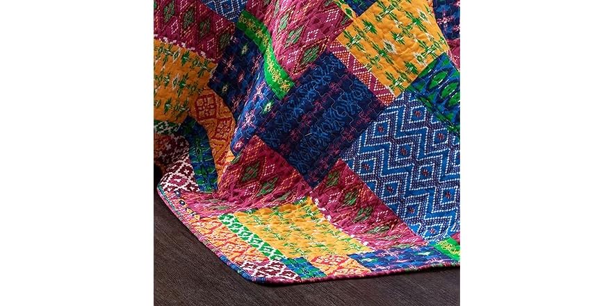 Lush Decor Misha Cotton Quilt Set Queen