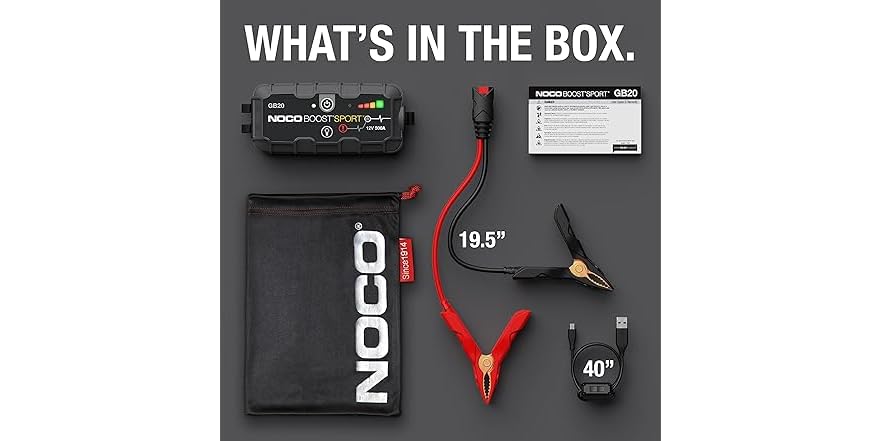 NOCO Boost Sport GB20 Jump Starter Box