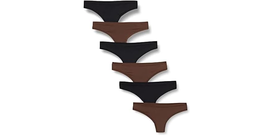 Amazon Essentials Women's Thongs, 6 PK