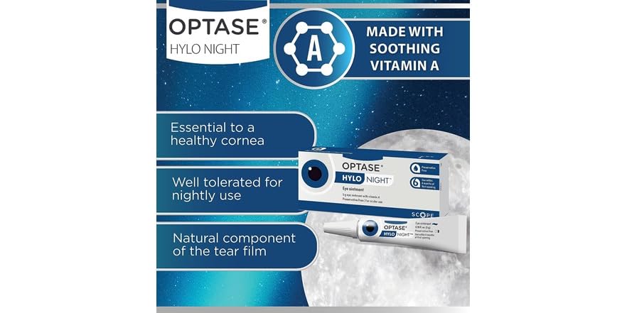 Optase HYLO Night Dry Eye Ointment, .18 oz