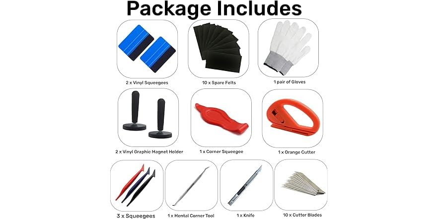 32 Pcs Vinyl Wrapping Tool Kit