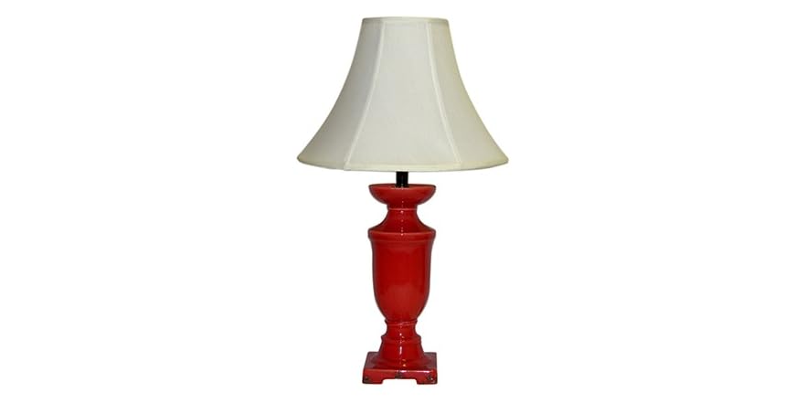 Red Ceramic Table Lamp