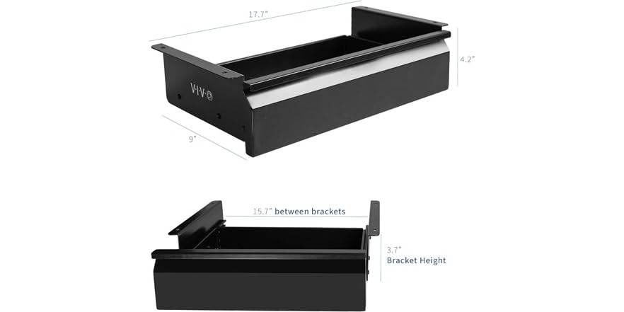 Under Desk Mounted Pull Out Drawer