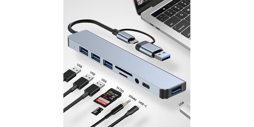 Ethos 8-in-1 USB-C Hub Adapter