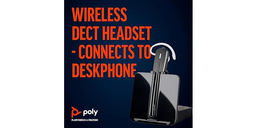 Plantronics - CS540 Wireless DECT Headset (Poly) - Single Ear (Mono ...