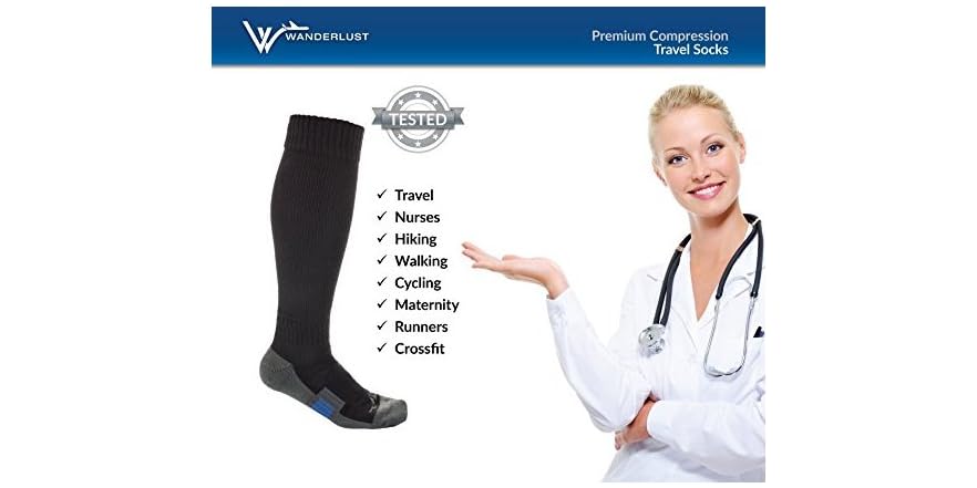 Wanderlust Air Travel Compression Socks
