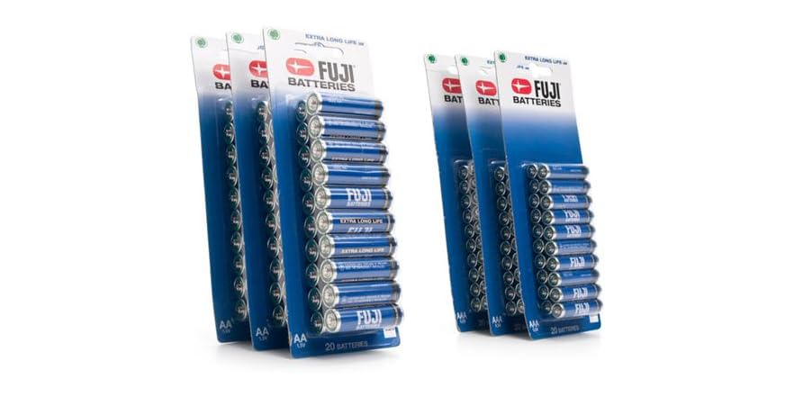 Fuji Extra Long Life Heavy-Duty Batteries – 60 Pack