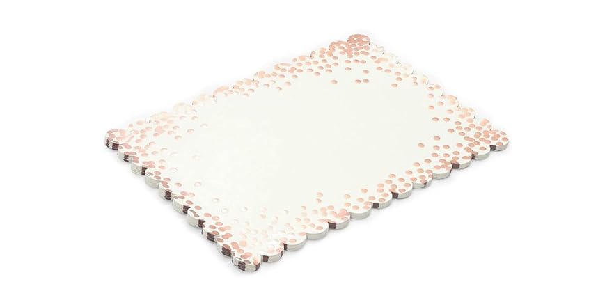 100 Pack Scalloped Paper Placemats