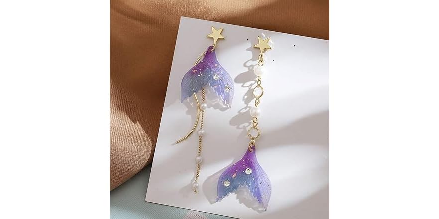 Colorful Fishtail Earrings for Women