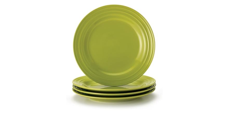 Green Dinner Plates Set of (4) 11"