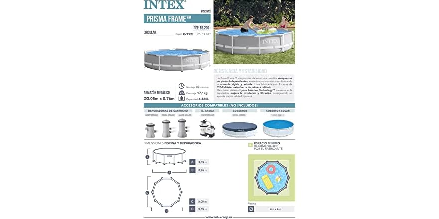 Intex Inflatable Pools, Prism Frame