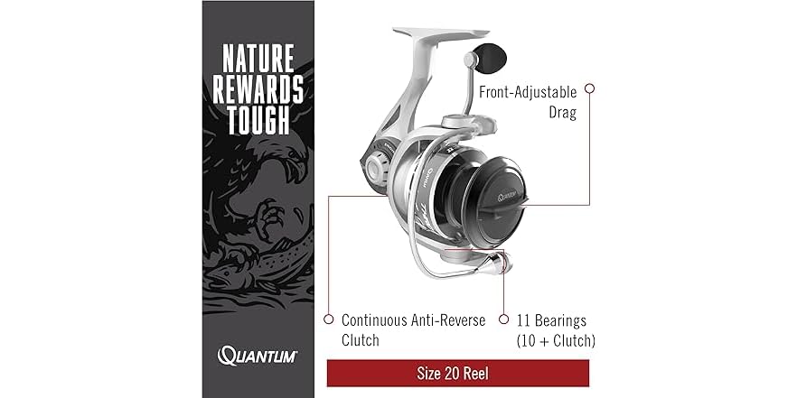 Quantum Throttle II Spinning Reel and Fishing Rod Combo