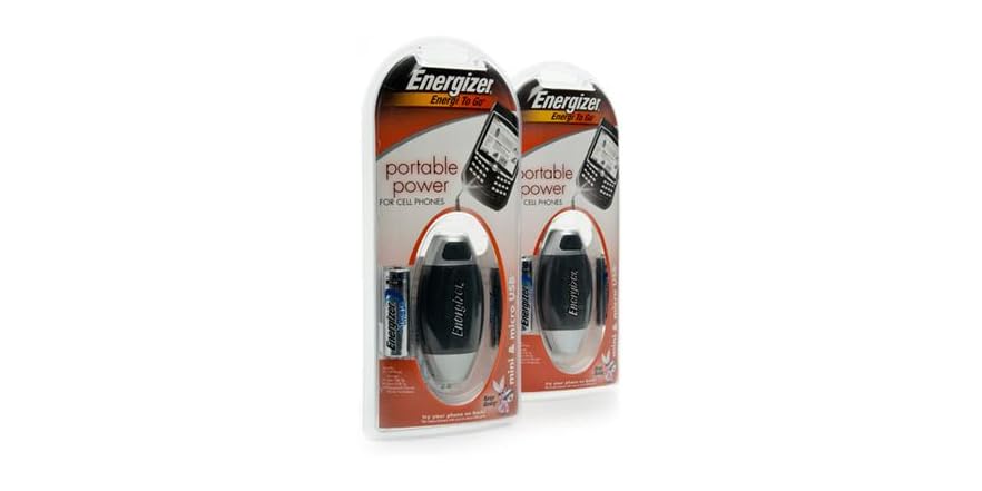 Energizer Energi to Go Portable Mini & Micro USB Charger – 2 Pack