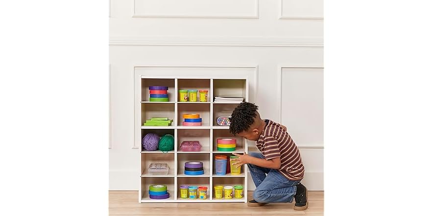ECR4Kids Streamline 15 Cubby Tray Storage Cabinet