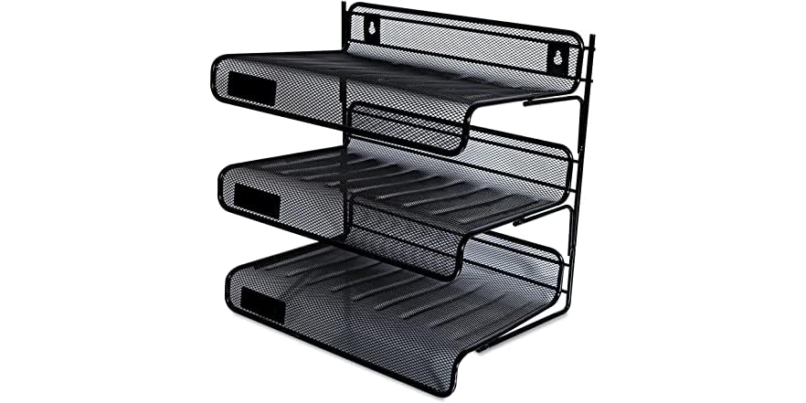 Universal Mesh Three-Tier Desk Shelf