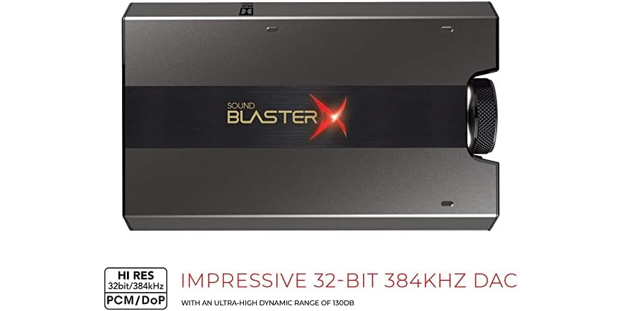 Sound BlasterX G6 Hi-Res 130dB 32bit/384kHz Gaming DAC
