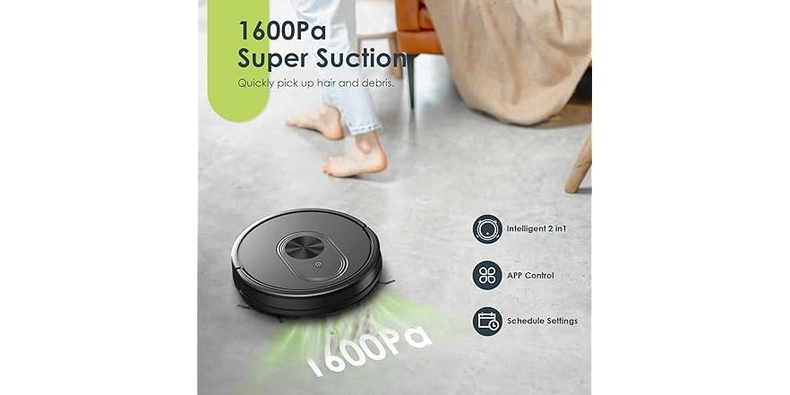 XIEBRO Robot Vacuum and Mop Combo, 3 in 1