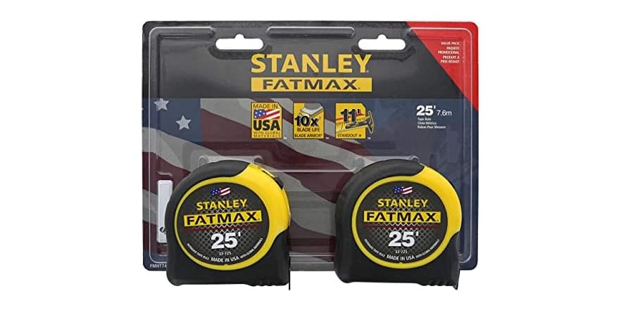 STANLEY 25' Fatmax Tape Measure (2-Pack)