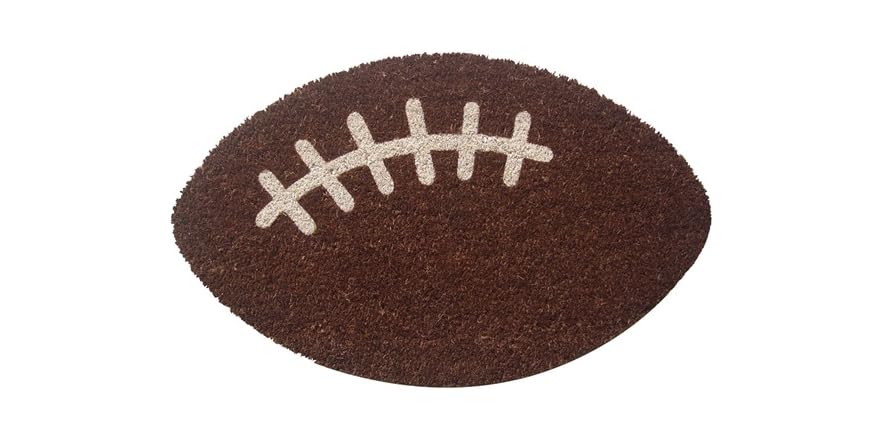 Entryways Football Non Slip Coir Doormat