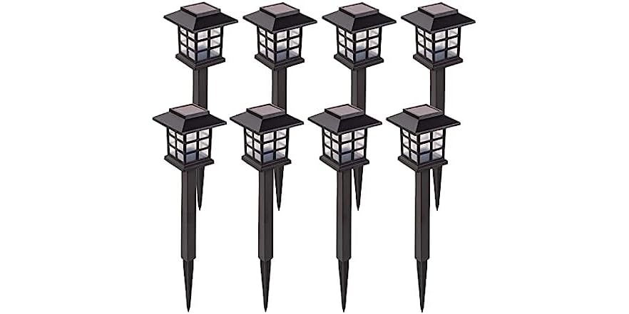 LAUREL CANYON Square Solar Pathway Lights 8Pk