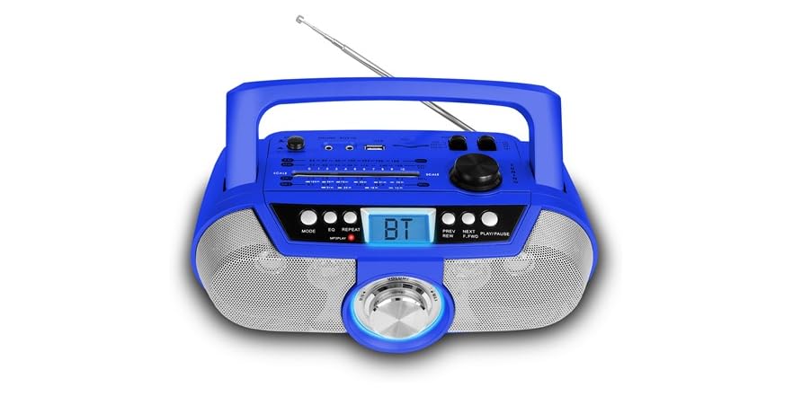 Boombox with Solar Power - Blue