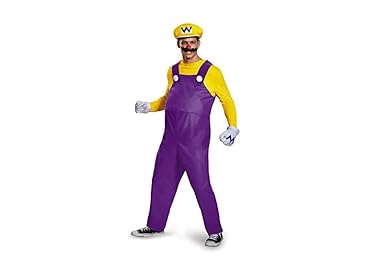 Disguise Wario Costume, Official Super Mario Wario Deluxe Costume for ...