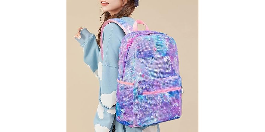 Semi-Transparent Mesh Backpack For Kids