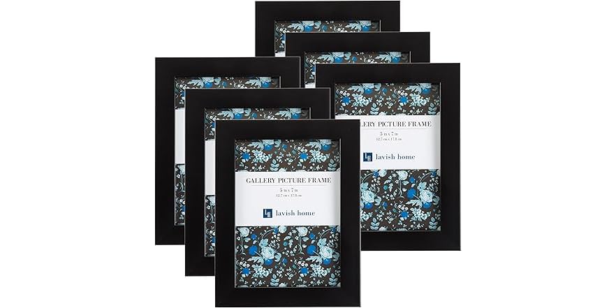 Set of 6 Picture Frames - 5x7 Photo Fram