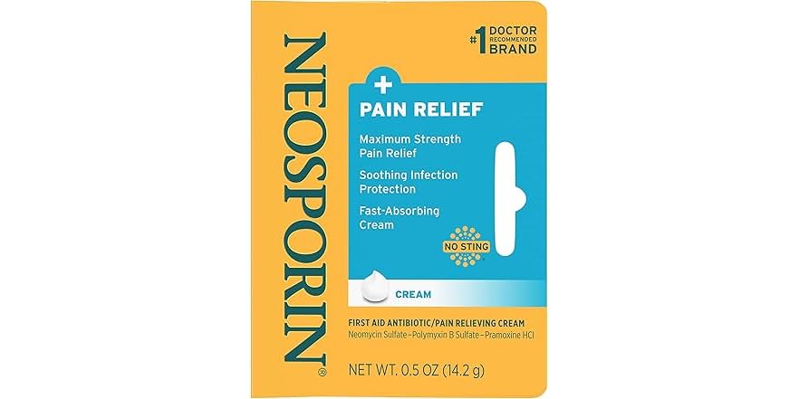 Neosporin Pain Relief Cream, 0.5oz