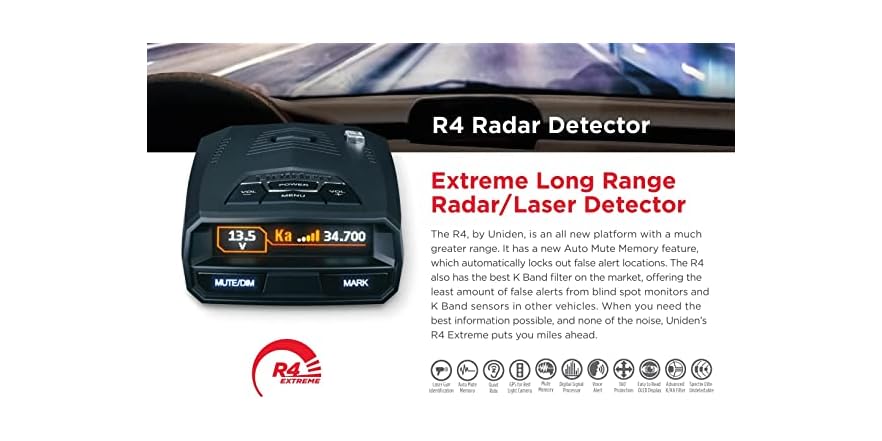 (NEW) Uniden R4 Extreme Long-Range Laser/Radar Detector