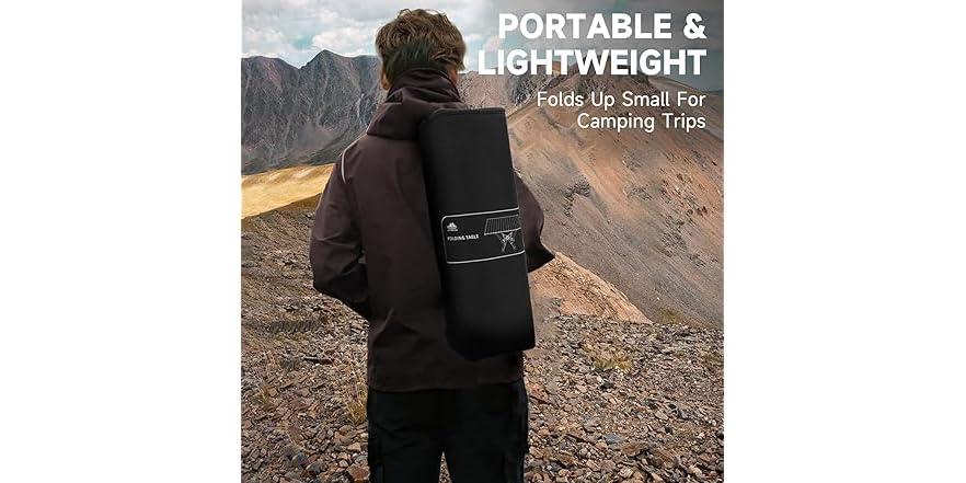 MTRVR Metal Heatproof Folding Camp Table