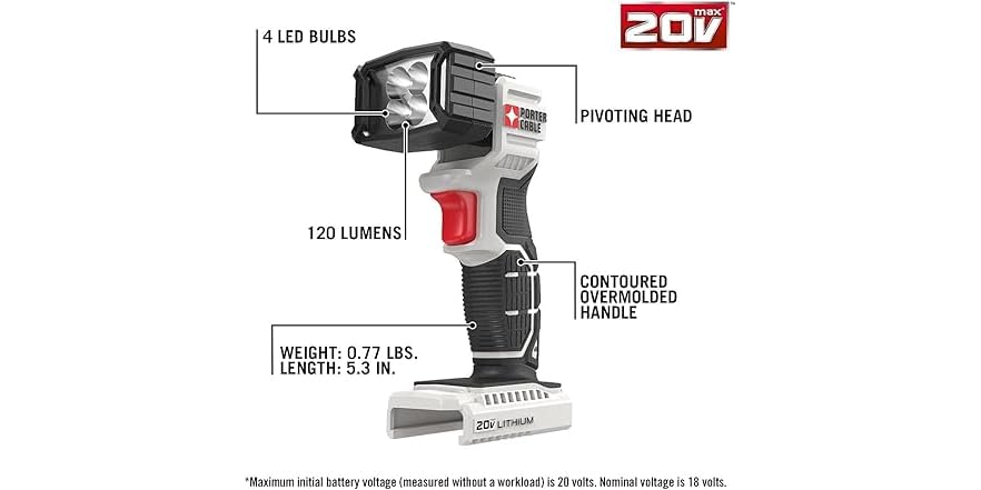 PORTER-CABLE PCC700B 20V MAX* LED Work Light