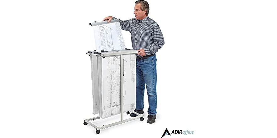 Adir Corp. Wall Mount Blueprint Storage