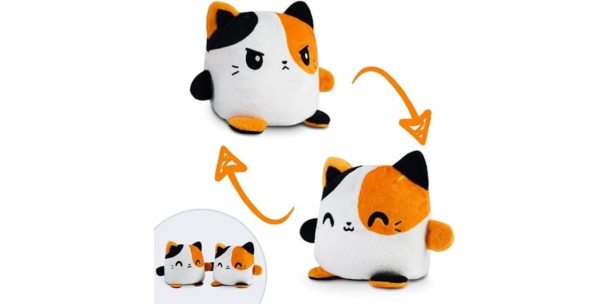 TeeTurtle Original Reversible Cat Plushie