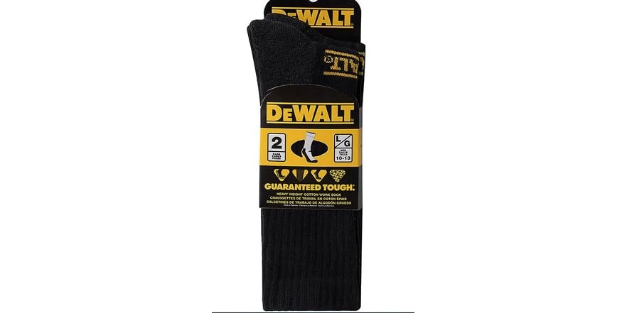 DEWALT DXSC106 WORK SOCKS choose 2pr or 4pr