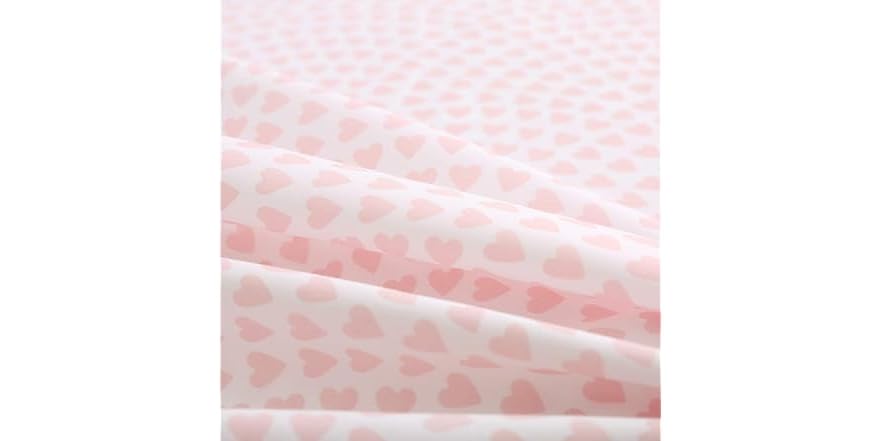 Kids Twin Pink Heart Bed Sheets