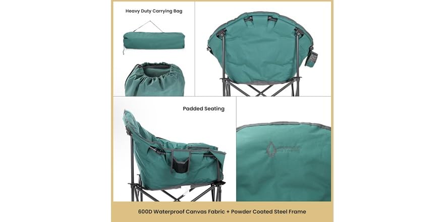 ARROWHEAD OUTDOOR Cozy Club Folding Camping Chair