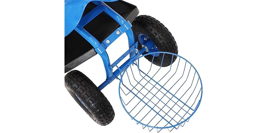 Sunnydaze QH-RCP042-BL Blue Rolling Garden Cart