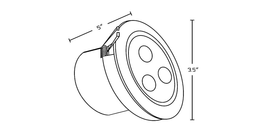 Round Brass-LED Pod Light