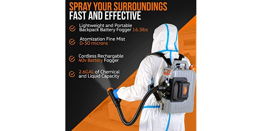 SuperHandy ULV Fogger Cordless Backpack